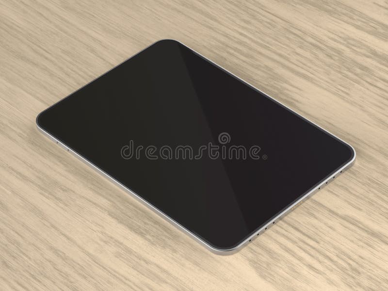 Tablet with empty screen stock illustration. Illustration of mockup ...