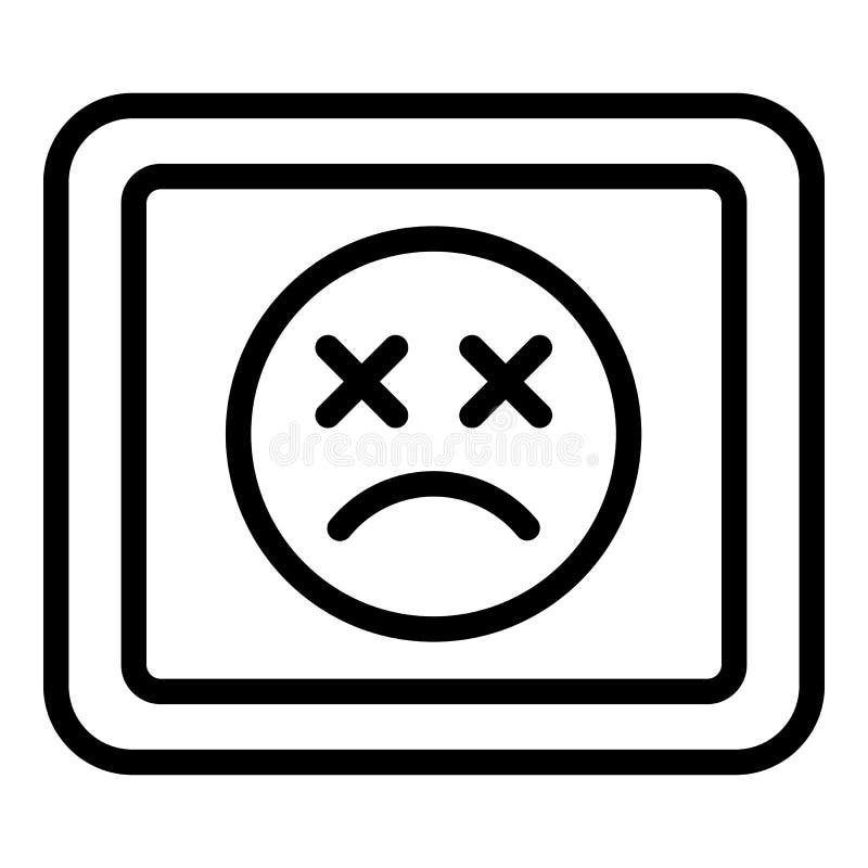 Tablet Error Icon Outline Vector. Lost Internet Stock Vector ...