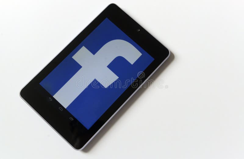 Tablet facebook editorial photography. Image of illustrative - 41059312