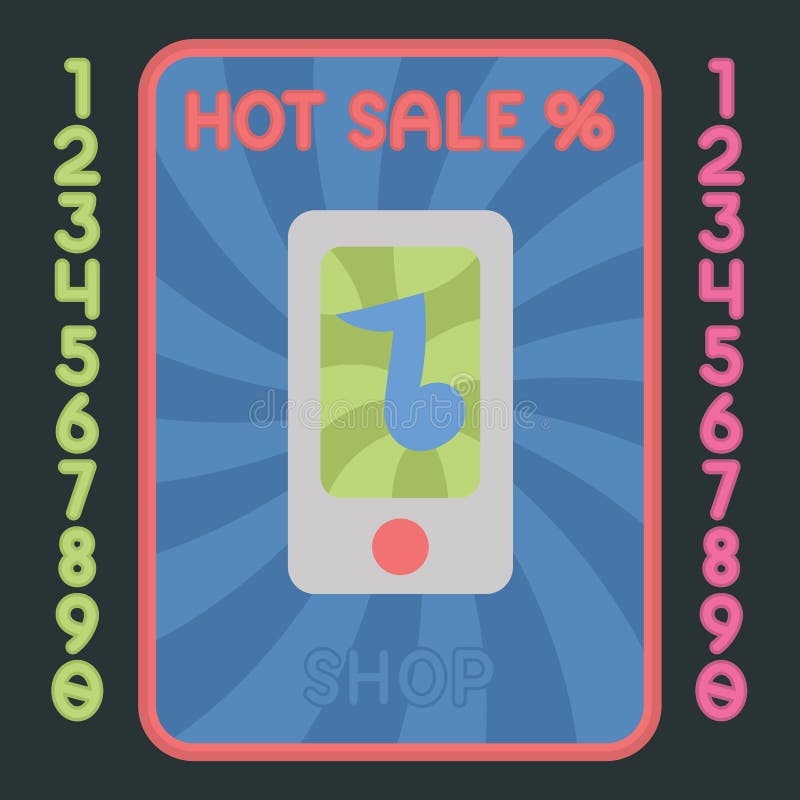 Tablet Flat Design Icon. Vector Hot Sale Label. Stock Vector ...