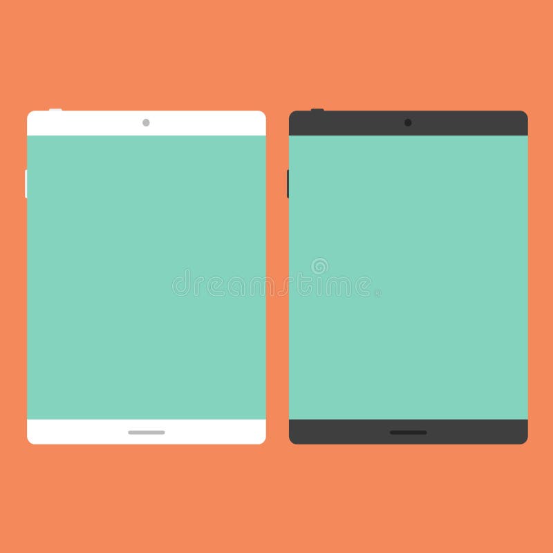 Tablet in flat style stock vector. Illustration of abstract - 45110017