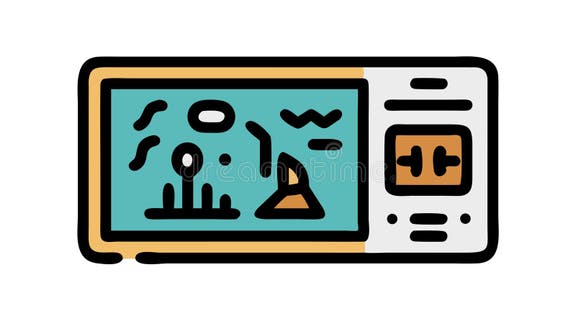 Tablet with Game Interface, Mobile Gaming Experience, Vector Design ...