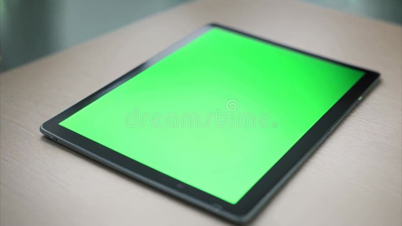 Tablet with Green Screen stock video. Video of connectivity - 335597523