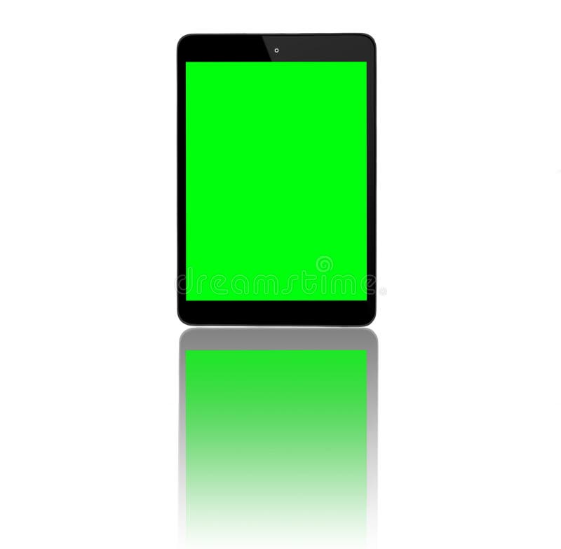 Tablet, Green Screen and Mockup in Studio for Advertising Space ...