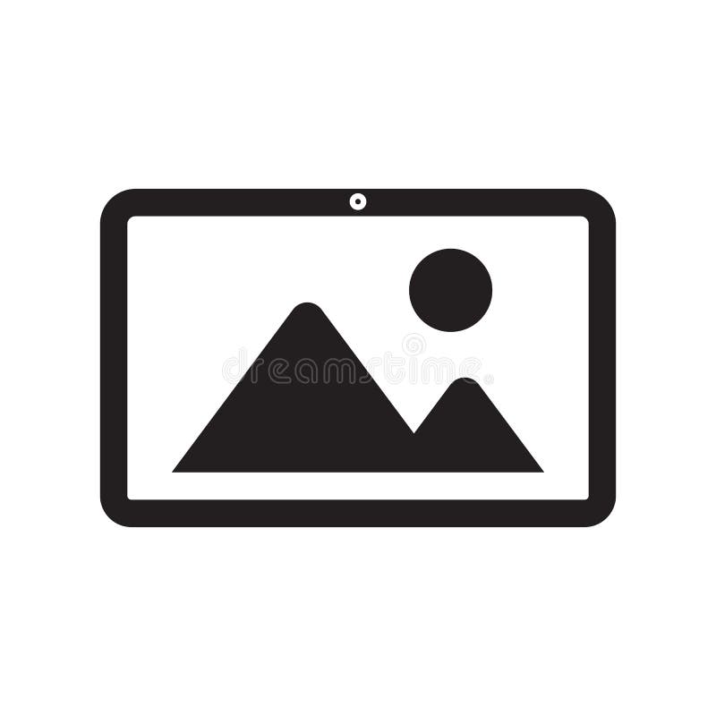 Tablet with Grey Picture Vector Illustration Design Stock Vector ...