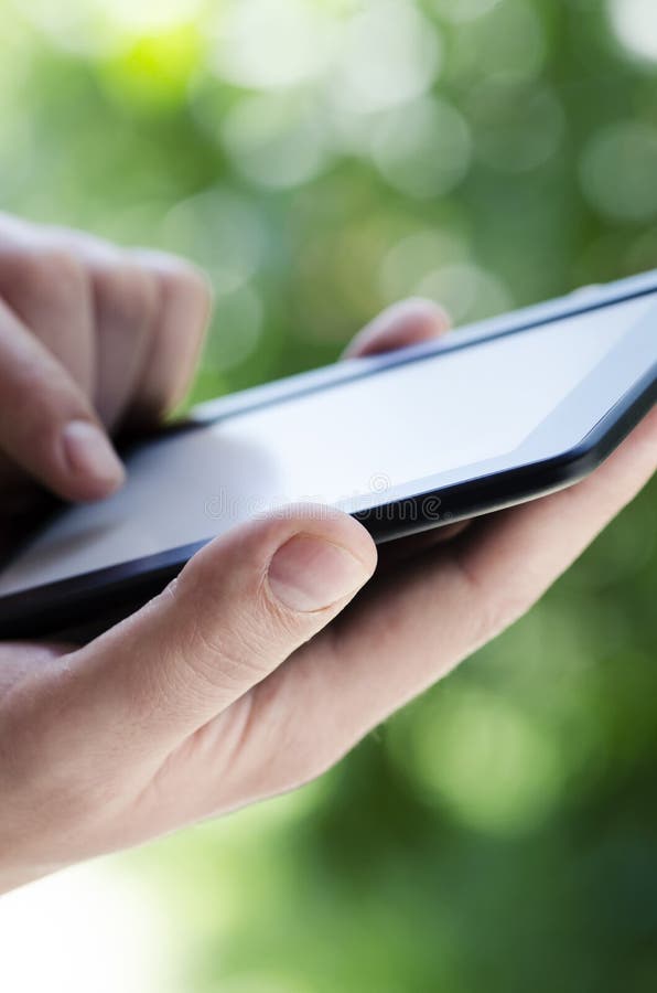 Screen Touching on Tablet-pc Stock Image - Image of equipment, mobile ...