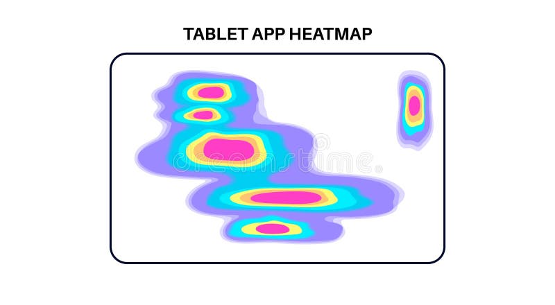 Tablet Heatmap Zones stock illustration. Illustration of reach - 414731979