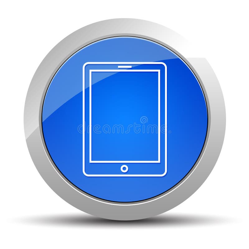 Tablet Icon Creative Trendy Colorful Round Button Illustration Stock ...
