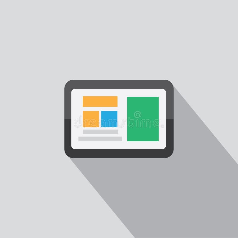 The tablet icon stock vector. Illustration of material - 86985411