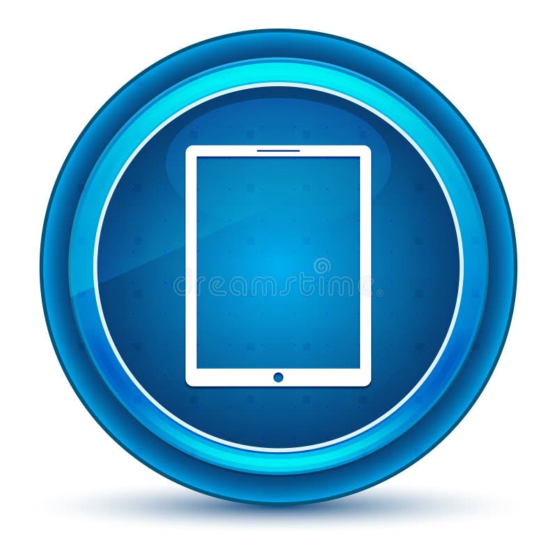 Tablet Icon Eyeball Blue Round Button Stock Illustration - Illustration ...
