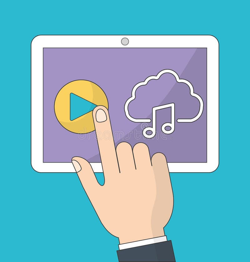 Tablet Icon. Music Online and Technology. Vector Graphic Stock Vector ...