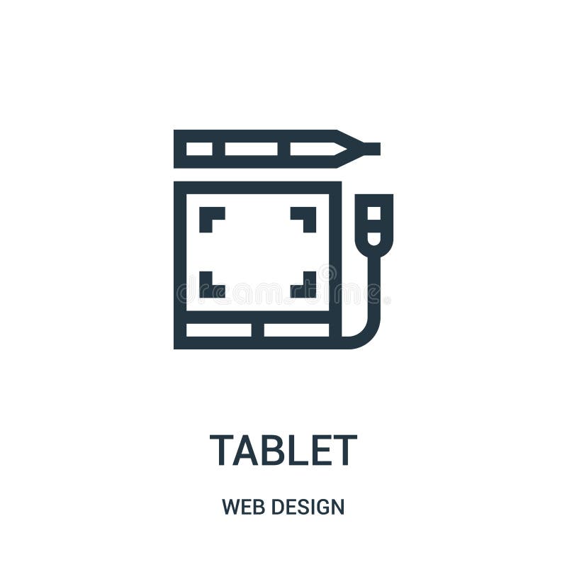 Tablet Icon Vector from Devices Collection. Thin Line Tablet Outline ...