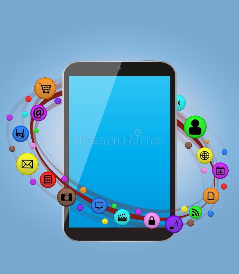 Tablet stock vector. Illustration of display, concept - 40929278