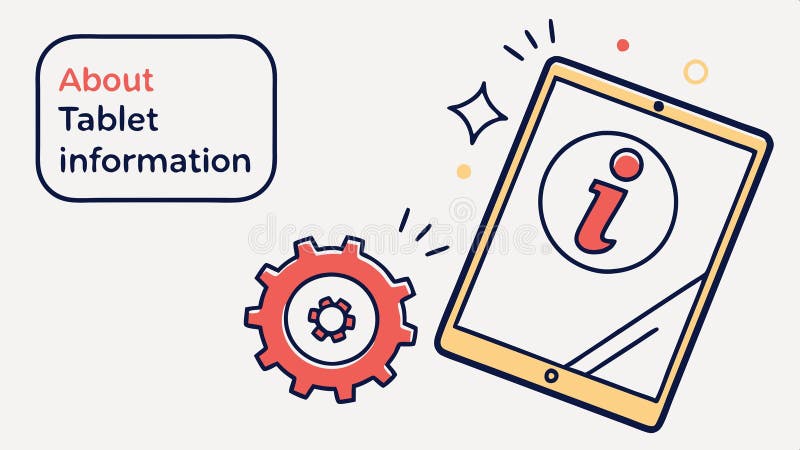 Tablet with Info Icon & User Guide, Digital Manual Access Vector Design ...