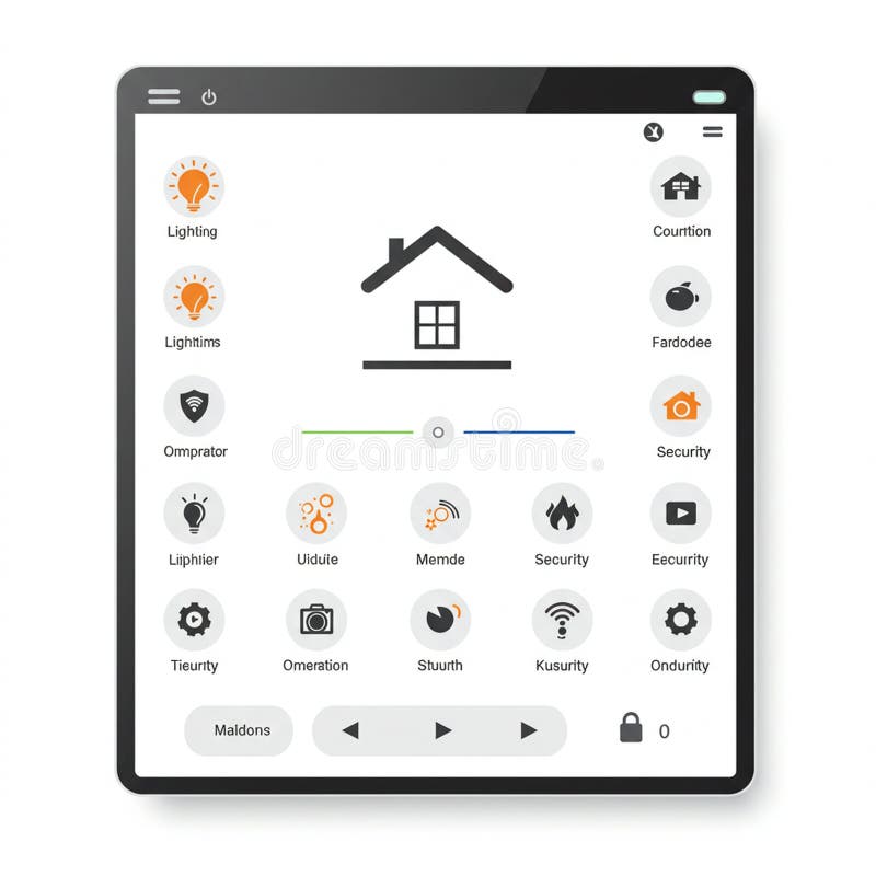 Tablet Interface Displaying a User Interface for a Smart Home System ...