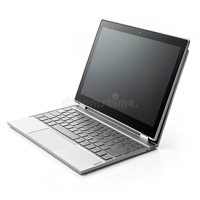 2 in 1 Tablet Laptop Hybrid White Background Stock Illustration ...