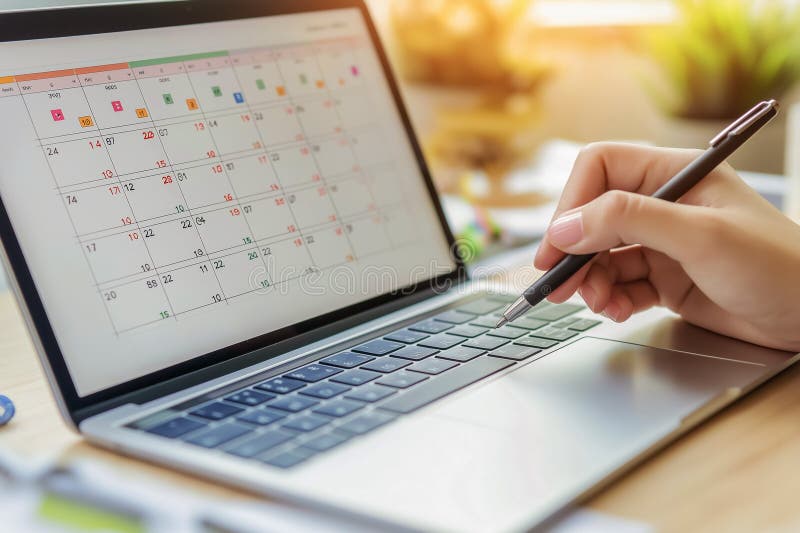 Tablet Laptop Open Planning Application Plans Next Year Goals New Stock ...