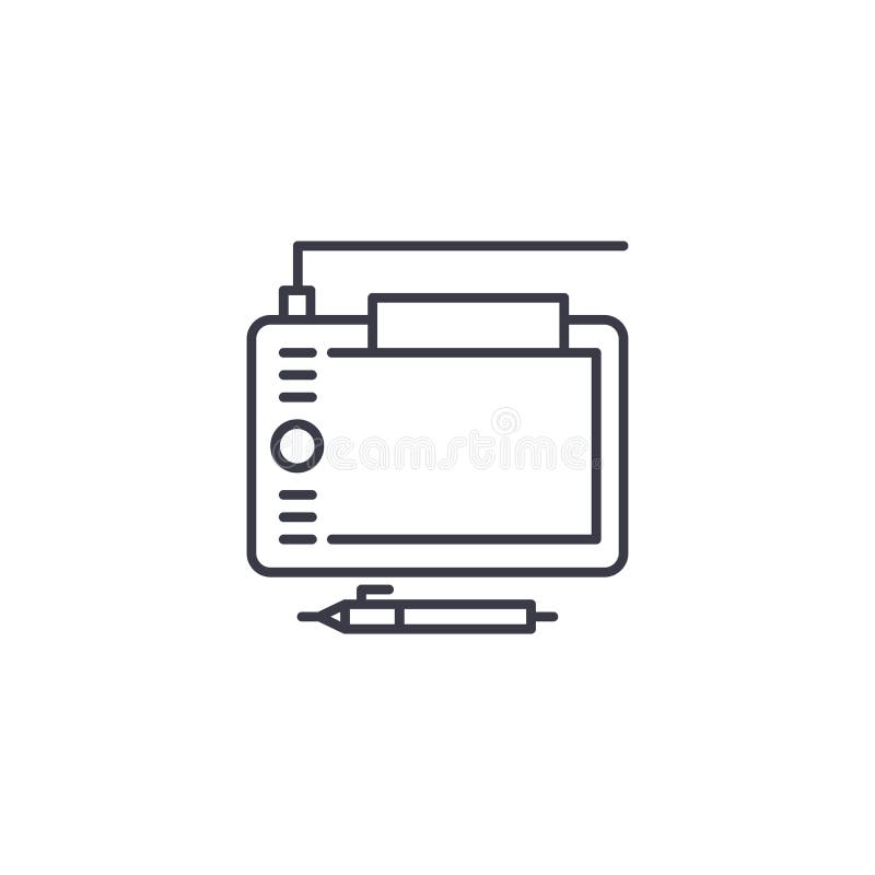Tablet Linear Icon Concept. Tablet Line Vector Sign, Symbol ...