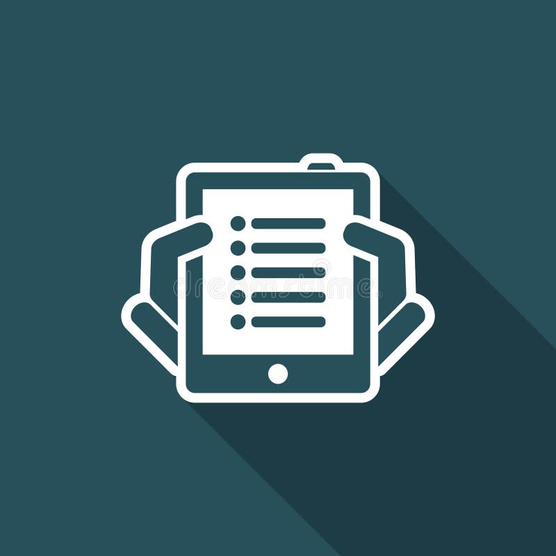 Tablet list icon stock vector. Illustration of calendar - 118516839