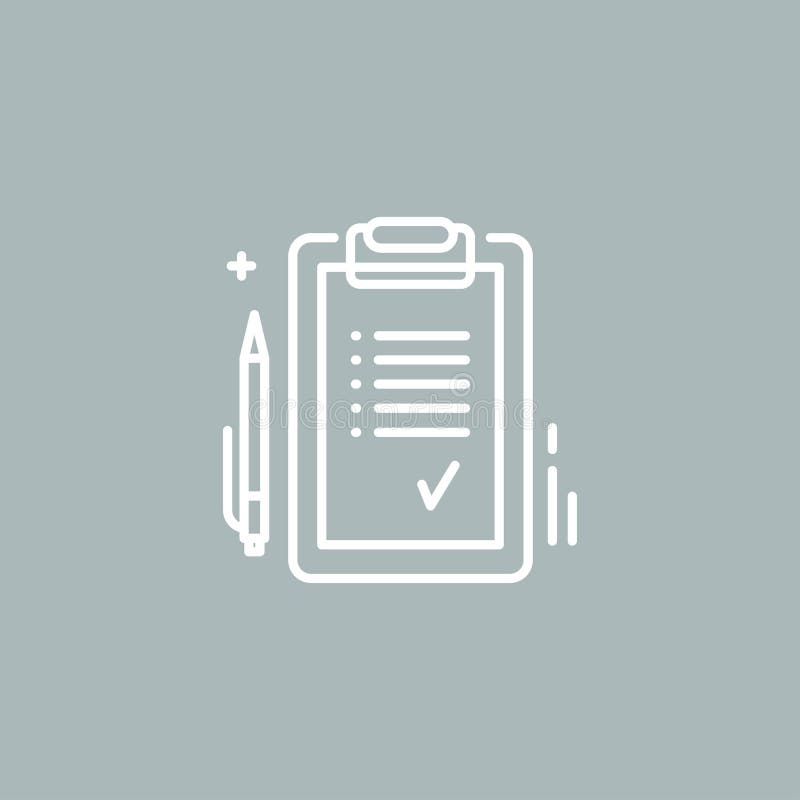 The Tablet with the List Line Logo Stock Vector - Illustration of ...