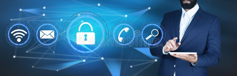 Tablet and Lock in the Screen Stock Image - Image of unlock, concept ...