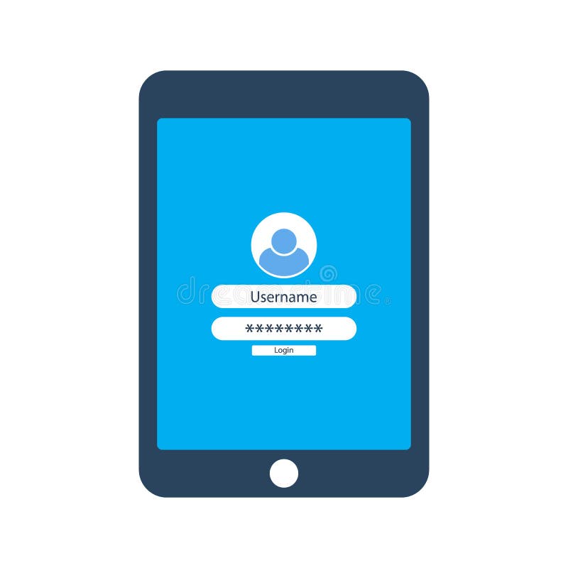 Login Screen Design With Green Ribbon Stock Vector - Illustration of ...