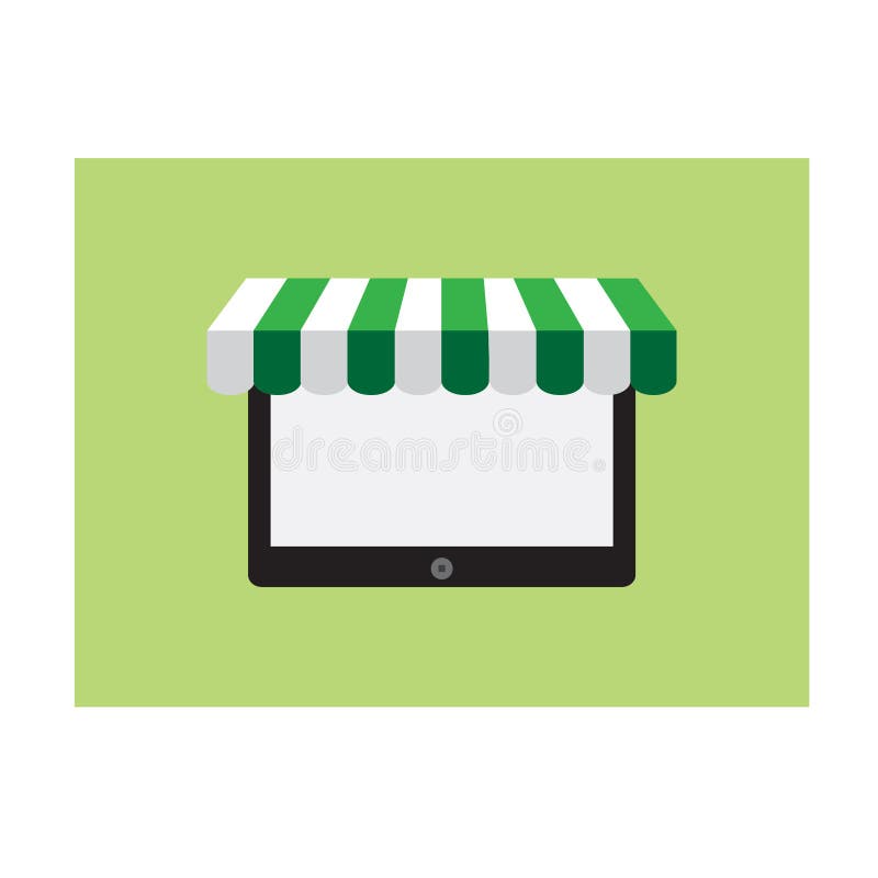 Tablet Logo Vector Online Shop and Flat Design Stock Vector ...