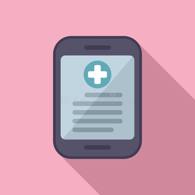 Tablet Medical Card Icon Flat Vector. Doctor Patient Stock Illustration ...
