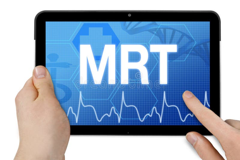 Tablet with Medical Interface and the Acronym MRT Stock Image - Image ...