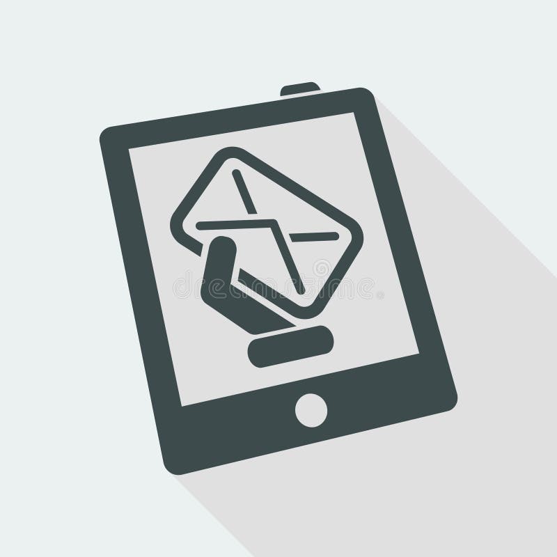 Tablet message icon stock vector. Illustration of newsletter - 117820227