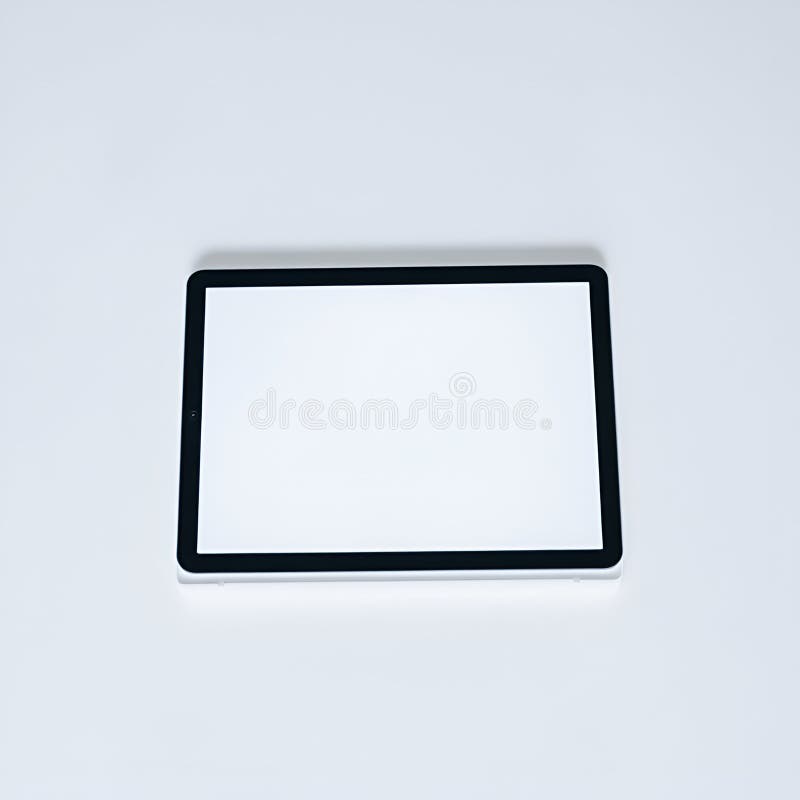 Tablet Minimal Display on White Surface Stock Illustration ...