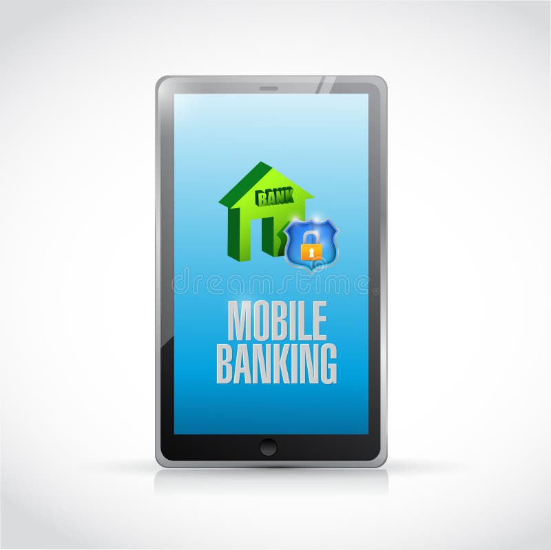 Tablet Mobile Banking Illustration Design Stock Illustration ...