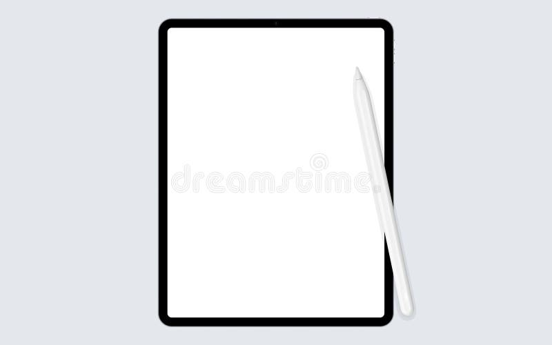 Tablet Mockup, Outline Device, Smart Pen, Signature Pencil, Electronic ...