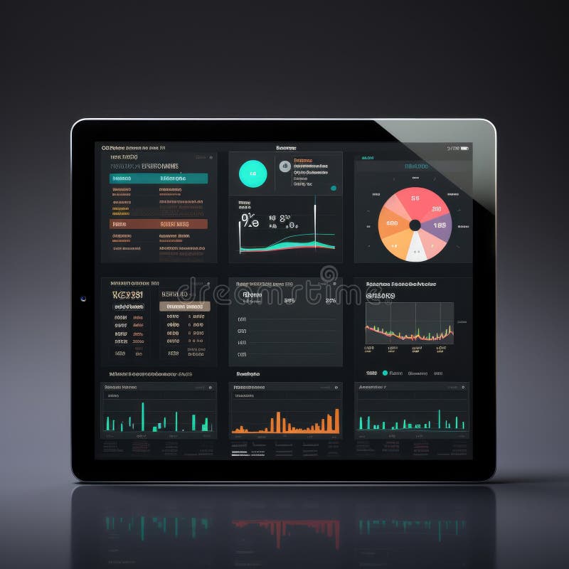 Tablet Mockup UI Interface Statistic Graph Diagram Screen Website ...