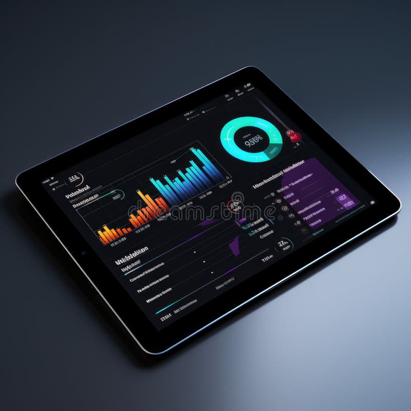 Tablet Mockup UI Interface Statistic Graph Diagram Screen Website ...
