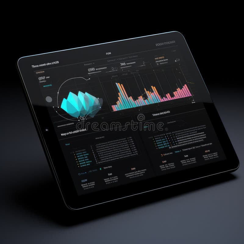 Tablet Mockup UI Interface Statistic Graph Diagram Screen Website ...