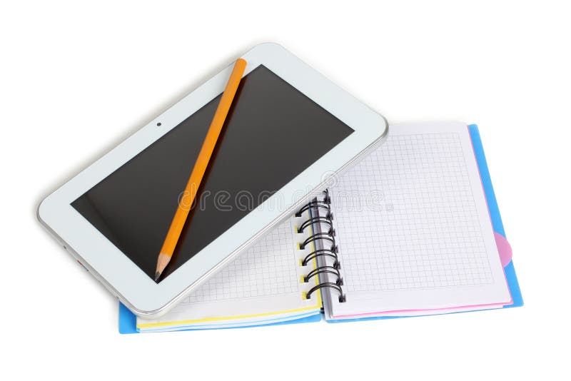 Tablet and notebook stock image. Image of education, gadget - 28388893