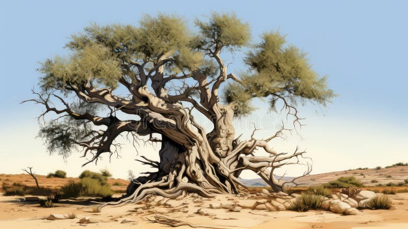 Tablet olive tree drawing stock illustration. Illustration of drawing ...