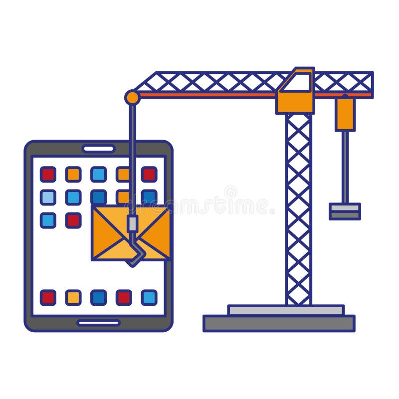 Tablet Operative System Under Construction Stock Vector - Illustration ...