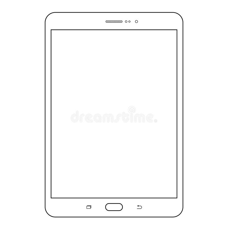 Outline Tablet Vector Eps10. Tablet Outline Ipad Style Icon. Stock ...
