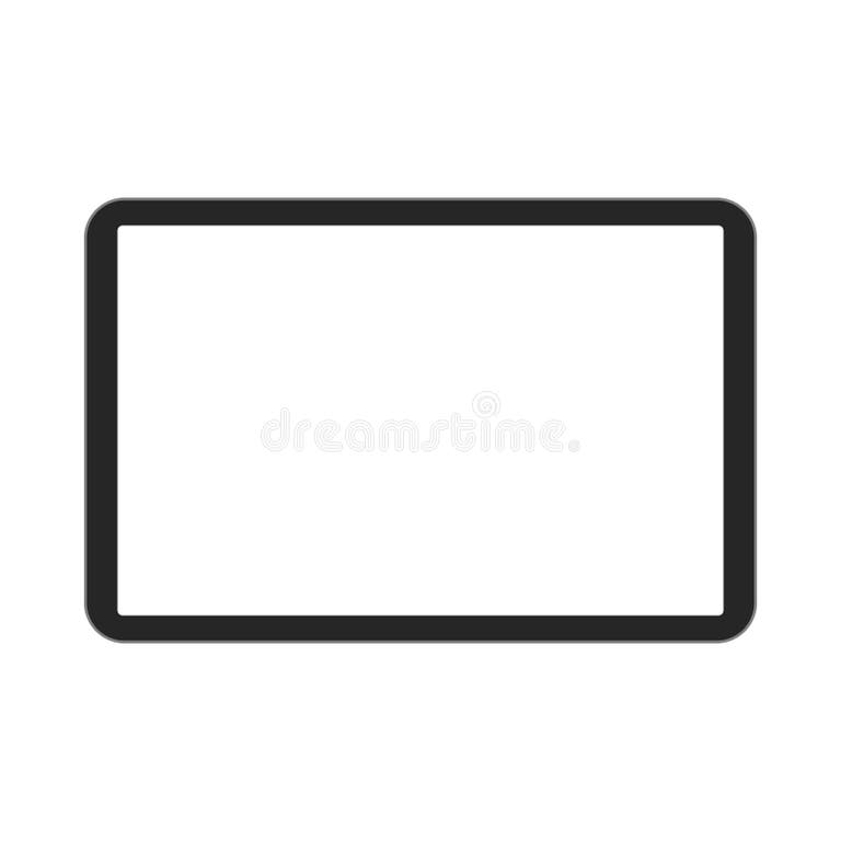 Tablet Outline Vector stock vector. Illustration of device - 306354419