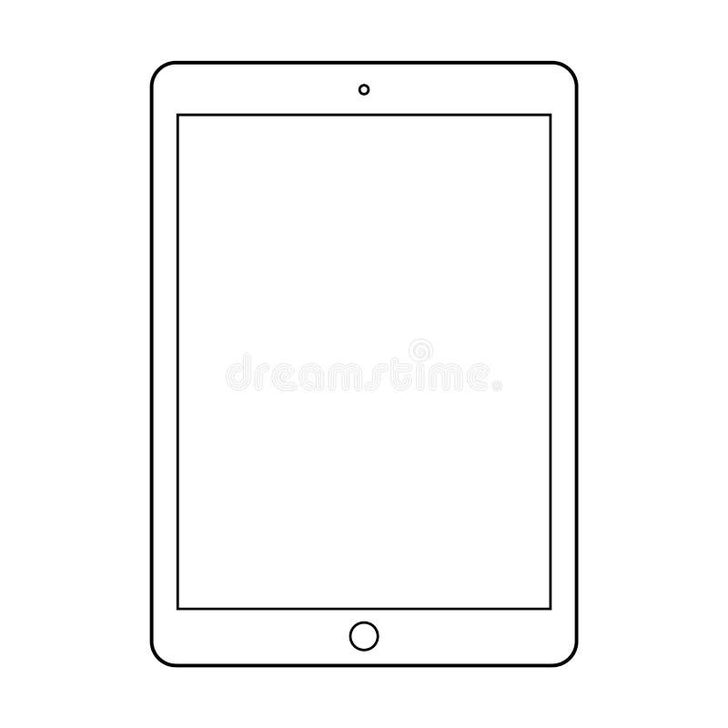 Tablet Outline Vector. Tabletcomputer Outline Icon Vector Eps10. Stock ...