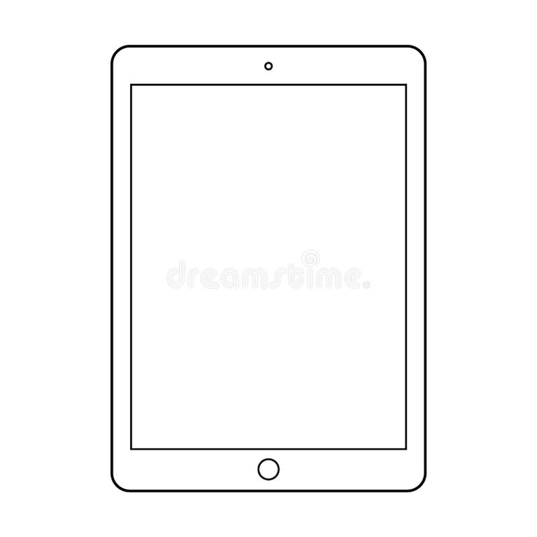 Tablet Outline Vector. Tabletcomputer Outline Icon Vector Eps10. Stock ...