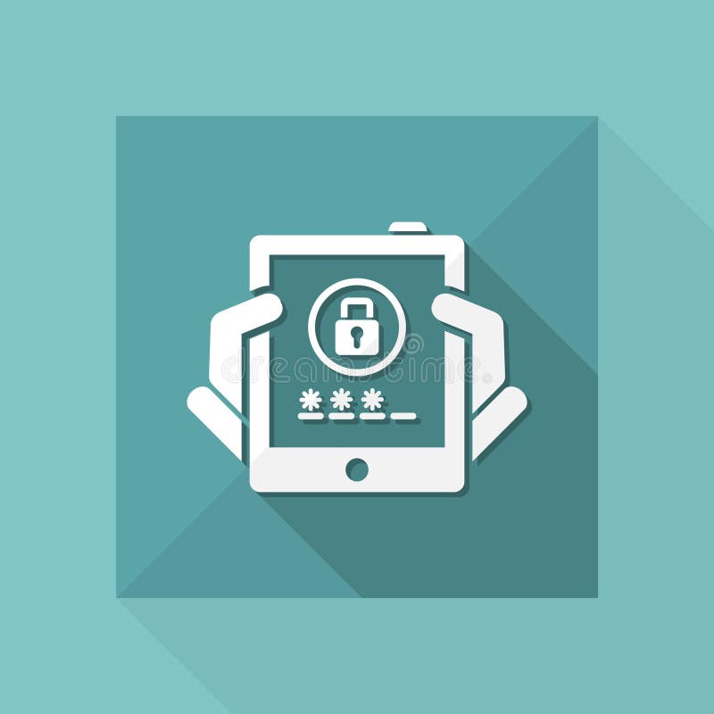 Tablet password stock vector. Illustration of data, internet - 119144052