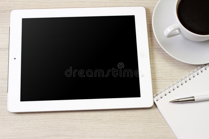 Tablet-PC stockfoto. Bild von kaffee, büro, überwachungsgerät - 36698546