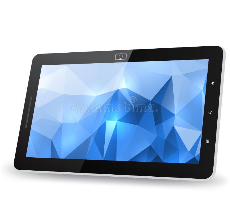 Tablet PC with Abstract Background Stock Vector - Illustration of ...
