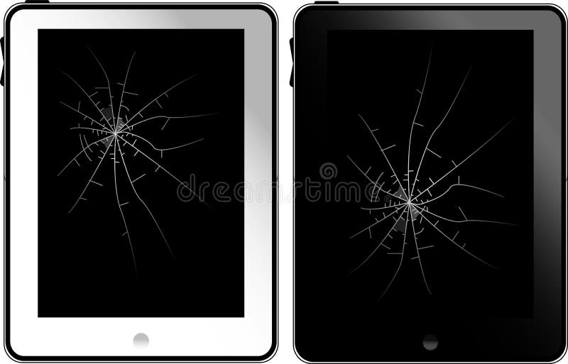 Broken new Apple iPad 2 editorial photo. Illustration of display - 18719796