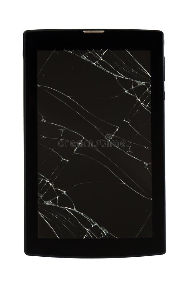 Broken Tablet Screen. Cracks on the Tablet Stock Image - Image of ...