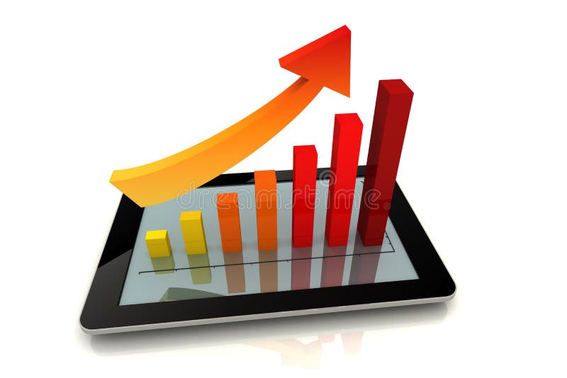 Tablet PC Business Color Chart and Purpose Stock Illustration ...