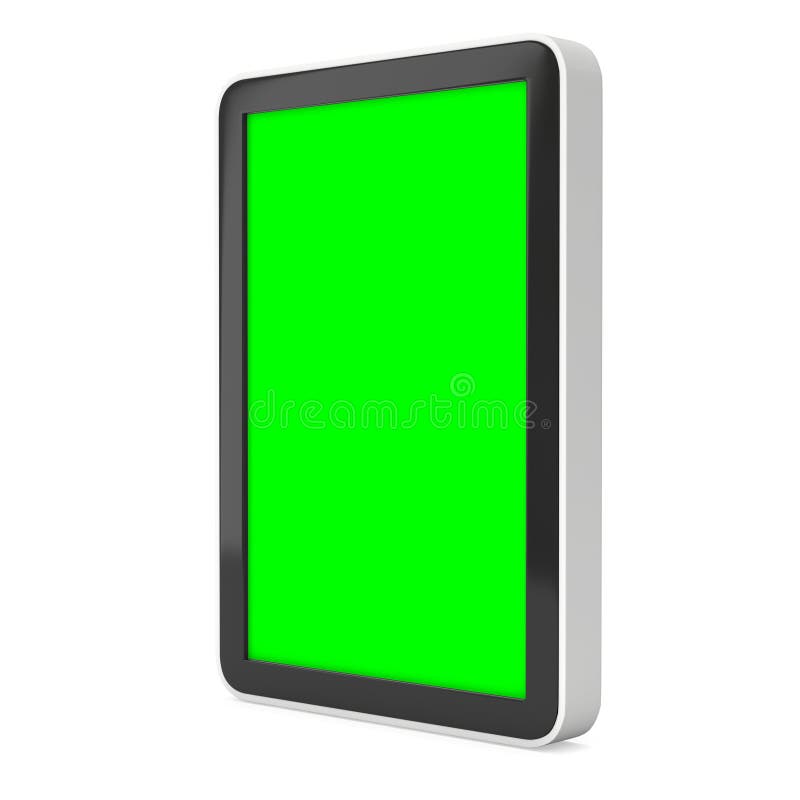 Tablet Pc Computer with Green Screen Chroma Key Stock Illustration ...
